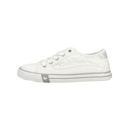 Mustang Shoes Damen Sneaker "Mustang Shoes Sneaker Lederimitat/Textil", Gr. 38wei&szlig;, Lederimitat, Textil, Schuhe