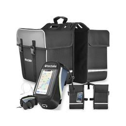 TecTake Set Fahrradtaschen Georg - wasserabweisend und praktisch | Gr.: 18 cm
