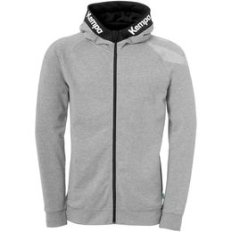 Kempa Herren Trainingsjacke "Kapuzenjacke Core 26", grau, Gr. S, Obermaterial: 60% Baumwolle CO. 40% Polyester Pol. recyc.., Jacken