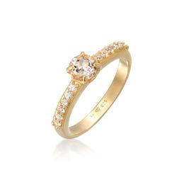 Elli Ring 925 Sterling Silber in Gold | Gr.: 56