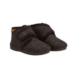 EN FANT Kinder Hausschuh "Slippers Wool Hook and Loop" in Braun | Gr.: 21