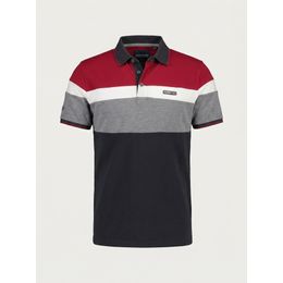 Koroshi Poloshirt Herren Gr&ouml;&szlig;e XXXL graumeliert / blutrot / schwarz / wei&szlig;
