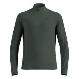 Odlo Longsleeve "Midlayer 1/2 Zip Essential Light" in Grau | Gr.: XL