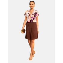 Love & Roses Bluse Damen Gr&ouml;&szlig;e L gold / puder / merlot / rotviolett