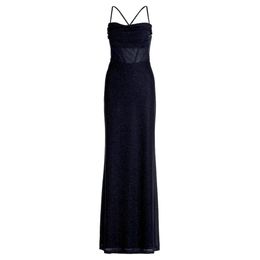 Vera Mont Abendkleid im Glitzer-Look in Dark Blue/Dark Blue | Gr.: 40