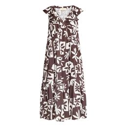 Cartoon Casual-Kleid mit Fl&uuml;gel&auml;rmeln in Brown/White | Gr.: 34