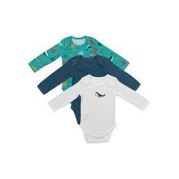 Schlummersack Bio Baby-Bodys langarm 3er-Pack in Hellblau | Gr.: 80