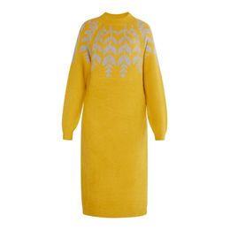 Albee Women Maxi Strickkleid in Curry Mehrfarbig | Gr.: M