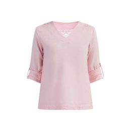 Albee Women Blusenshirt Mit Spitze in Hellrosa | Gr.: XL