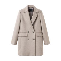 Mango Between-Seasons Coat 'DALI' female size XS Sepia