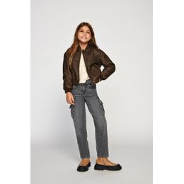 KIDS Only M&auml;dchen Cargojeans "KOGHARMONY WIDE CRGO CARROT AZG414 NOOS", blau, Gr. 152, unifarben, Denim/Jeans, Obermaterial: 100% Baumwolle, Jeans