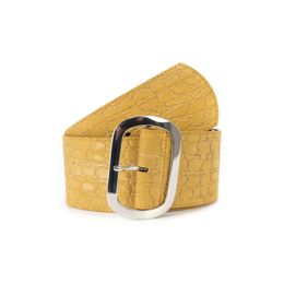 BA98-Cologne Damen Lederg&uuml;rtel "BA98-Cologne G&uuml;rtel", gelb, Gr. 95, uni, Obermaterial: 100% Lammleder LEL., G&uuml;rtel, handgefertigt