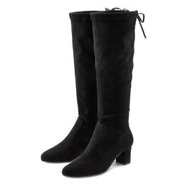 Lascana Damen Schlupfstiefel "Schlupfboots, Slouchy Boots, Slip-On", Gr. 37, schwarz, Obermaterial: 100% Textilmaterial. Decksohle: 100% Lederimitat.
