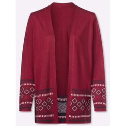 Sieh an! Long-Strickjacke in kirsche-marine | Gr.: 50