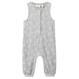 name it Baby Strampler &Auml;rmellos Allover-Print in Grau | Gr.: 68