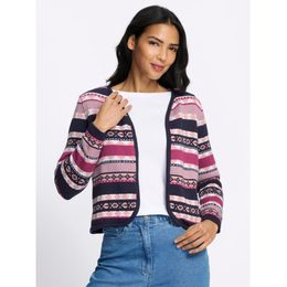 Sieh an! Strickjacke in marine-erika-gemustert | Gr.: 50