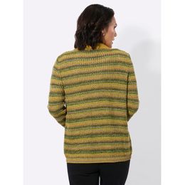 WITT WEIDEN Strickjacke in oliv-ocker-gemustert | Gr.: 40
