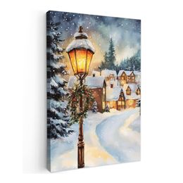 OnlyWow Leinwand Bilder Sandfarben | Gr.: 20 x 30 cm