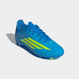 M&auml;dchen Fu&szlig;ballschuh "F50 LEAGUE KIDS, FESTE/GEMISCHTE B&Ouml;DEN", adidas Performance, Gr. 30lucid ray blau, team solar gelb 2, lucid aquamarine,