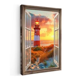 OnlyWow Leinwand Bilder Dunkelorange | Gr.: 20 x 30 cm