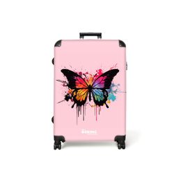 NoBoringSuitCases Suitcase, Koffer, Reisekoffer Bunter Schmetterling | Gr.: 36 L