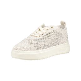 Mustang Shoes Damen Sneaker "Mustang Shoes Sneaker Lederimitat/Textil", Gr. 41, beige, Lederimitat, Textil, Schuhe