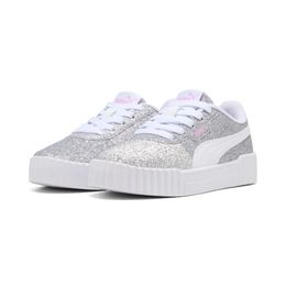 Puma M&auml;dchen Sneaker "CARINA 30 GLITZ PS", Gr. 32, silber, Textil, Schuhe