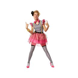 TecTake Spa&szlig;vogel/Komiker, in schwarz/pink, Gr. L, schrill-buntes Kleid | Gr.: XL