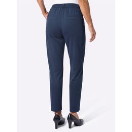 Inspirationen Damen Jerseyhosedunkelblau, Gr. 50, unifarben, 76% Polyester, 20% Viskose, 4% Elasthan, Hosen