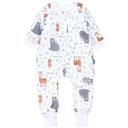 TUPTAM Babyschlafsack "Schlafsack mit F&uuml;&szlig;en Baby Schlafsack mit Beinen und &Auml;rmel ganzj&auml;hrig", L: 110cm, gold, Schlafs&auml;cke