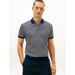 Tommy Hilfiger Herren Poloshirt "LIQUID COTTON REGULAR SEASONAL", blau, Gr. L, Jersey, Obermaterial: 100% Baumwolle, Shirts, mit Logostickerei