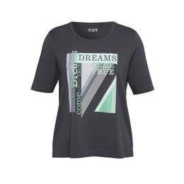 Via Appia Due Damen T-Shirt "Via Appia Due T-Shirt", schwarz, Gr. 44, Obermaterial: 47% Baumwolle CO. 47% Modal CMD. 6% Elasthan EL., Shirts, Gro&szlig;e