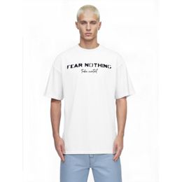 Trueprodigy Herren Oversize-Shirt "Noa Logo Print Oversized Rundhals", wei&szlig;, Gr. M, Obermaterial: 100% Baumwolle CO., Shirts