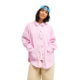Roxy Damen Hemdjacke "Kick Back Washed Cord", rosa, Gr. XS, Obermaterial: 100% Baumwolle., Jacken
