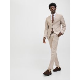 Jack & Jones JACK & JONES Herren Anzug "JPRCOSTA SUIT", beige, Gr. 46, unifarben, Web, Obermaterial: 100% Polyester, Anz&uuml;ge, aus Polyester, sehr schmale Passform,