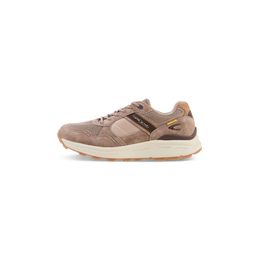 Camel Active Sneaker aus Nubuk Textil Mix mit Komfort Sohle in Taupe | Gr.: 43