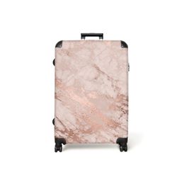 NoBoringSuitCases Suitcase, Koffer, Reisekoffer Marmor rosa | Gr.: 36 L