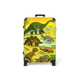 NoBoringSuitCases Suitcase, Koffer, Reisekoffer Dinosaurier Welt | Gr.: 36 L
