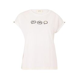 Cartoon Baumwollshirt mit &Auml;rmelaufschlag in Patch Cream/Cream | Gr.: 42