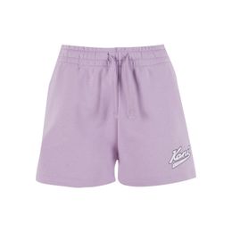Karl Kani Damen Shorts "Karl Kani Varsity Mini Shorts", lila, Gr. S, 80% Baumwolle, 20% Polyester, Hosen