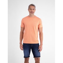 Lerros Herren T-Shirt "Klassisches T-Shirt aus reiner Baumwolle mit Rundkragen", orange, Gr. XXXL, 100% Baumwolle, Shirts
