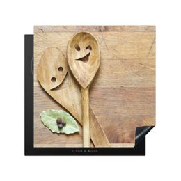 OnlyWow Herdabdeckplatte Holzl&ouml;ffel | Gr.: 85 x 52 cm