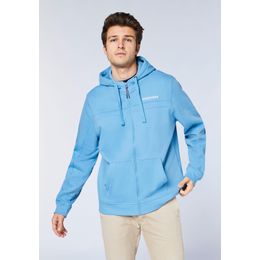 Chiemsee Herren Kapuzensweatjacke, blau, Gr. S, 88% Baumwolle, 12% Polyester, Sweatjacken