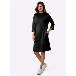 Inspirationen Damen Jerseykleid "Jersey-Kleid", schwarz, Gr. 40, unifarben, Jersey, 50% Modal, 44% Polyester, 6% Elasthan, Kleider