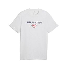Puma Herren T-Shirt "CLASS GRAPHIC TEE", wei&szlig;, Gr. XXL, unifarben, Jersey, Obermaterial: 100% Baumwolle, Shirts, Kurzarmdesign, mit