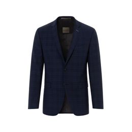 Benvenuto. Herren Anzugsakko "OTHELLO", blau, Gr. 28, kariert, Obermaterial: 53% Polyester PES. 43% Wolle WO. 4% Elasthan EL. Futter: 51% Acetat CA.