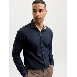 Jack & Jones JACK & JONES Herren Langarmhemd "JPRBLAPARKER DETAIL L/S SHIRT SN"night sky, Gr. M, unifarben, Web, Obermaterial: 100% Baumwolle, Hemden, Baumwolle,