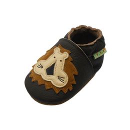 Sayoyo Baby Krabbelschuhe aus Leder, weiche Lauflernschuhe mit rutschfester Sohle | Gr.: 17/18