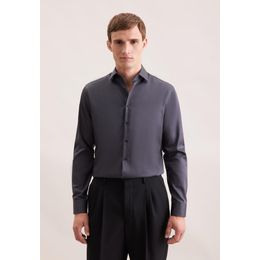 Seidensticker Herren Businesshemd "Schwarze Rose", grau, Gr. 40, unifarben, 100% Baumwolle, Hemden, X-Slim 1/1 Kentkragen Uni