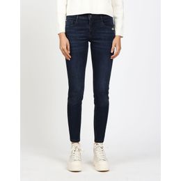 Gang Damen 5-Pocket-Jeans "94AMELIE", blau, Gr. 32, unifarben, 89% Baumwolle, 9% Polyester, 2% Elasthan, Jeans, im 5-Pocket-Style